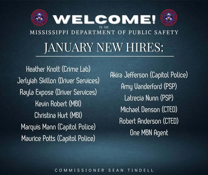 Mississippi Department of Public Safety Welcomes New Members | Alcorn ...