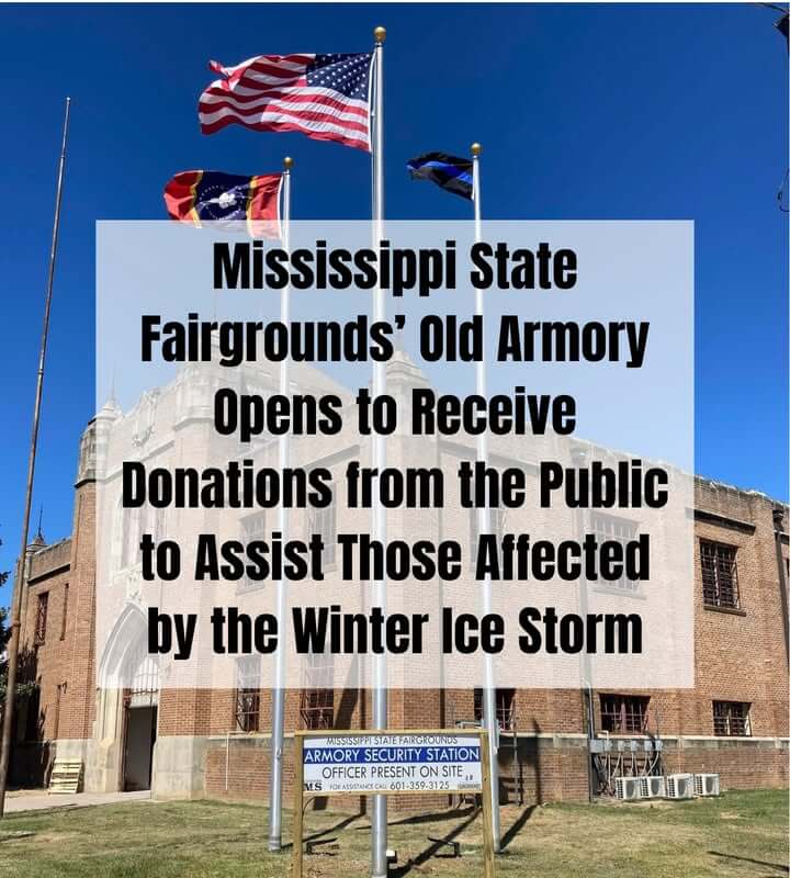 Mississippi National Guard Armory Opens for Storm Relief Donations ...