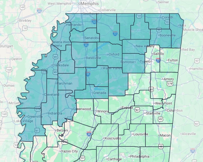 Winter Storm Continues to Affect Roads in 23 Mississippi Counties ...